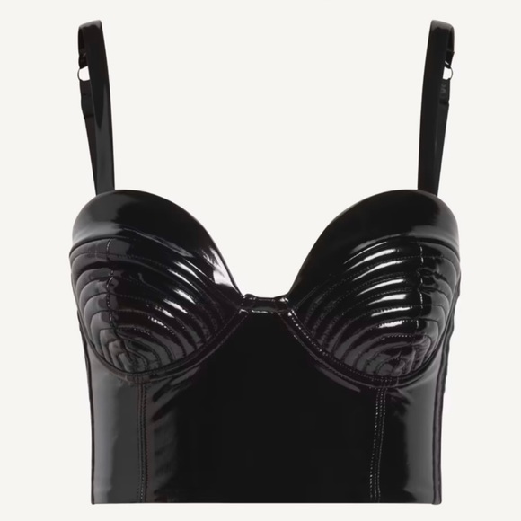 IVY PARK | Tops | Ivy Park Black Vinyl Bra Top | Poshmark